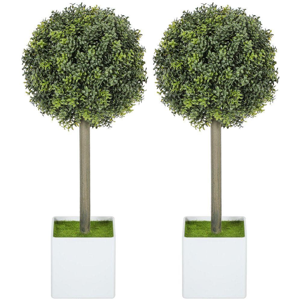 NEW Green 17.7 in. Indoor\Outdoor Plastic Artificial Boxwood Ball ...