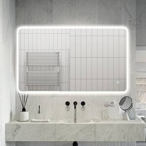 KINWELL 32 in. W x 32 in. H Frameless Round LED Light Bathroom Vanity ...
