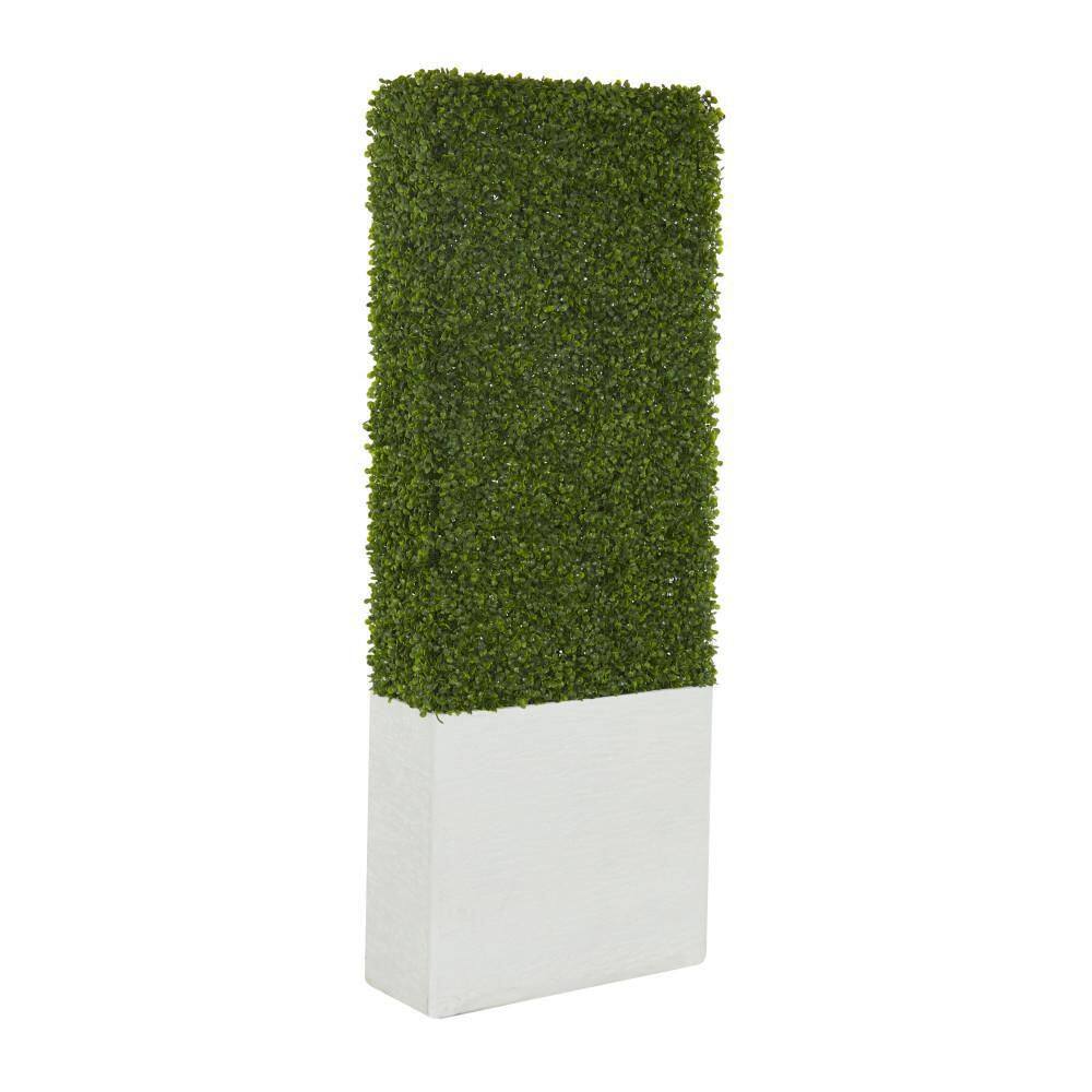 Litton Lane 59 in. H Tall Boxwood Hedge Topiary with Realistic Leaves ...