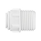 John Guest 3/8 in. O.D. x 1/2 in. MIP NPTF Polypropylene Push-to-Connect Adapter Fitting-803229 ...