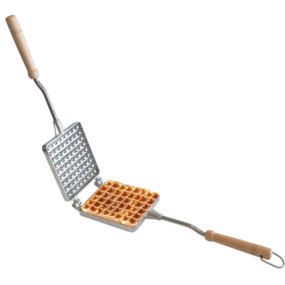 KINGS COUNTY TOOLS 10in Aluminum Brussels Waffle Maker with Handles ...