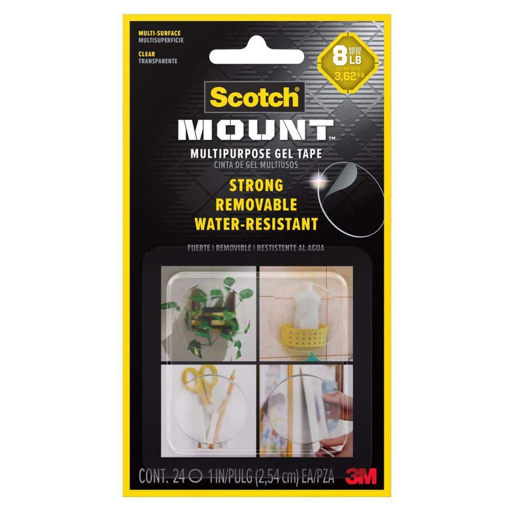 Scotch-Mount 1 in. Multipurpose Gel Tape Circles, 24 Pack 420-1INC-24ES ...