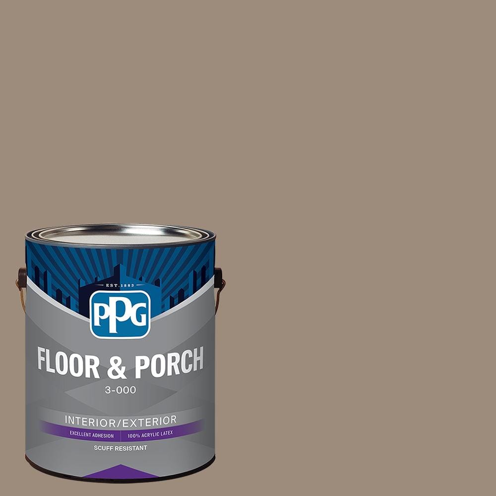 PPG 1 gal. PPG15-30 Roasted Chestnut Satin Interior/Exterior Floor and ...