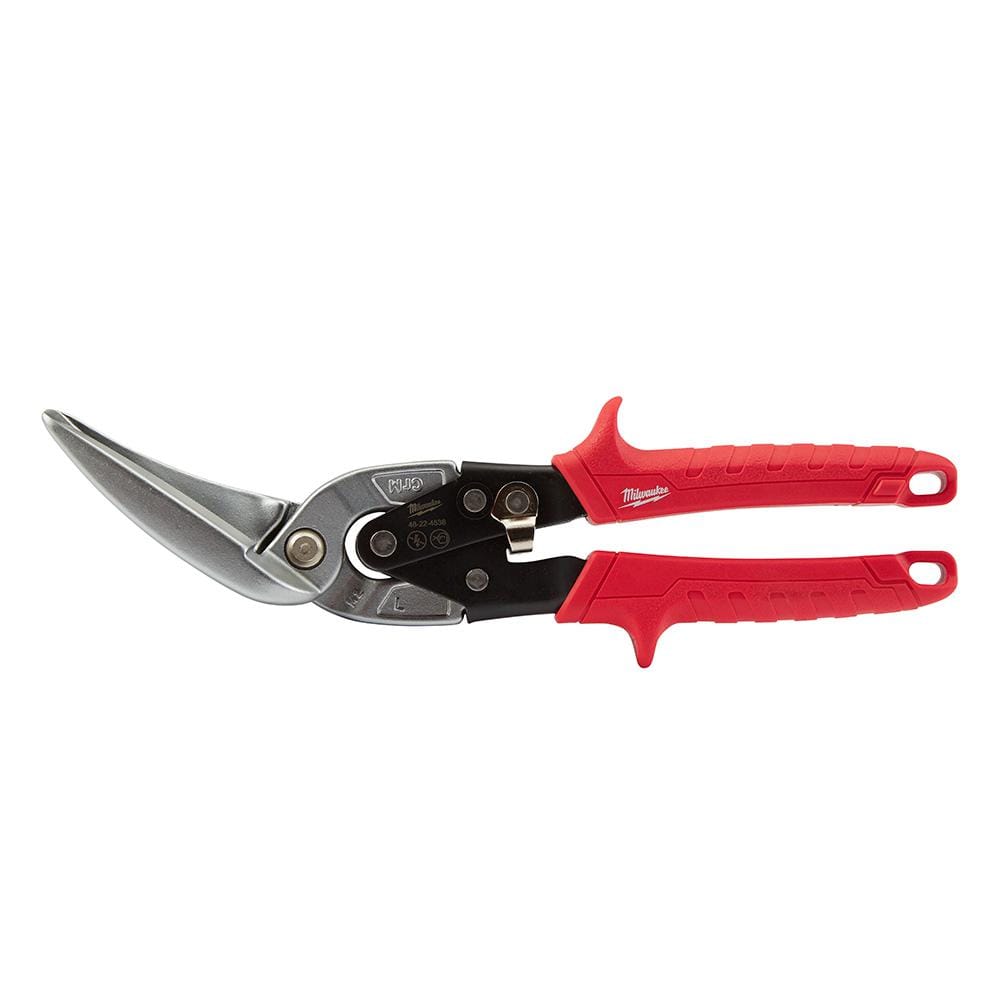 Milwaukee 11 in. Long Left-Cut Offset Snips 48-22-4538 - The Home Depot