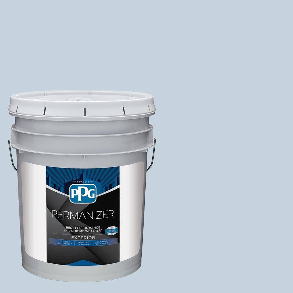 Reviews for PERMANIZER 5 gal. PPG1159-2 Calm Sea Satin Exterior Paint ...