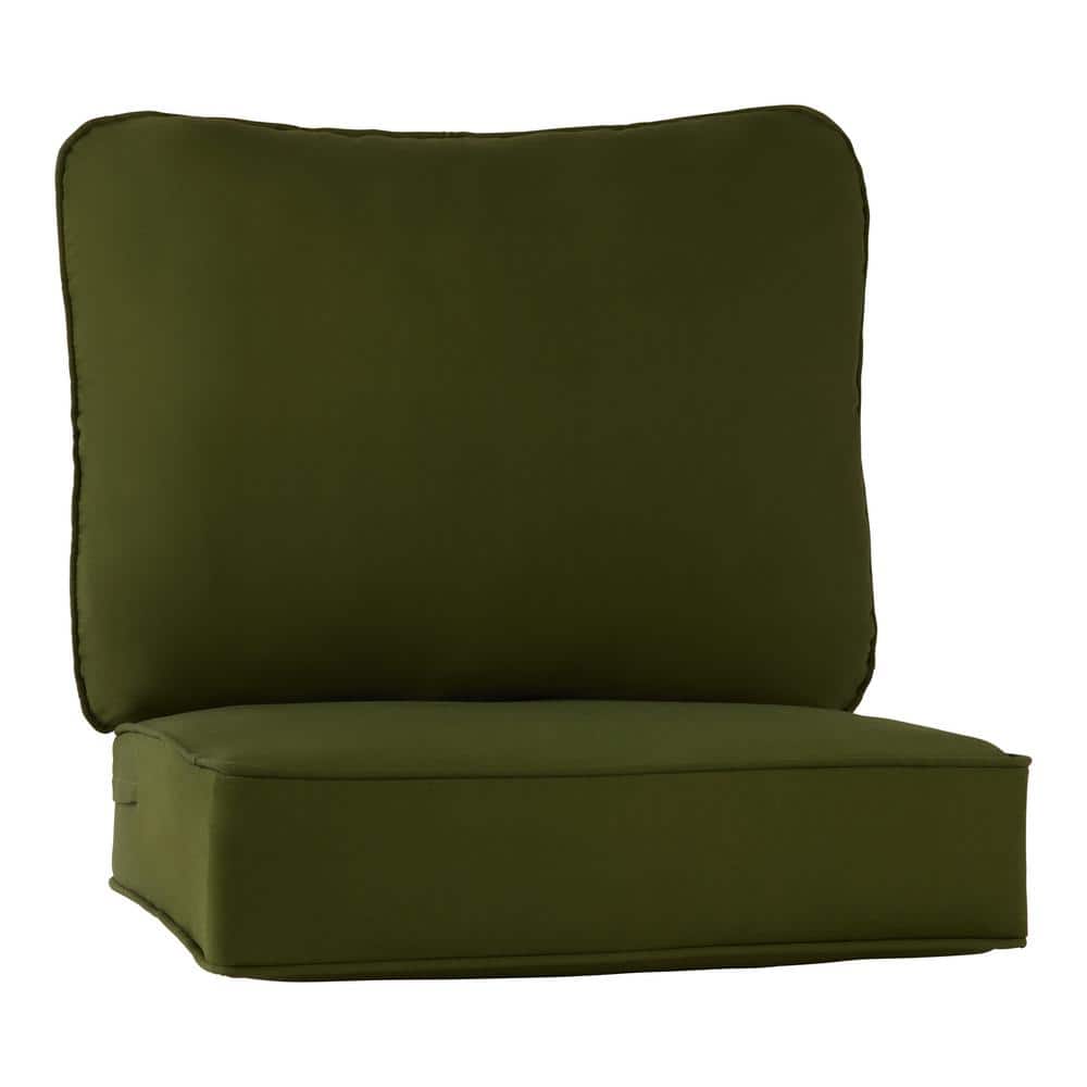 Greendale Home Fashions 24 in. x 24 in. 2-Piece Outdoor Deep Seat ...