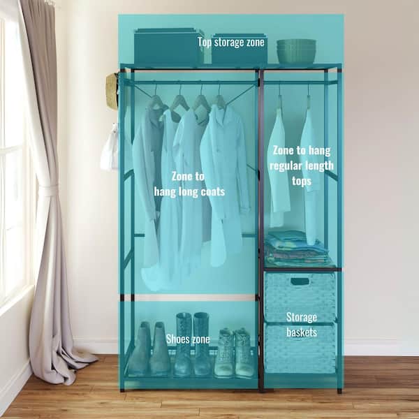 TRINITY Chrome Steel Clothes Rack TBFZ-2702 - The Home Depot