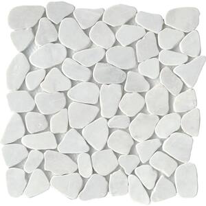 EMSER TILE Cultura Spring 12 in. x 12 in. Pebble Honed Mosaic Floor and ...