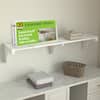 EZ Shelf 28 in. - 50 in. Metal Expandable Shelf in White with 2 End ...