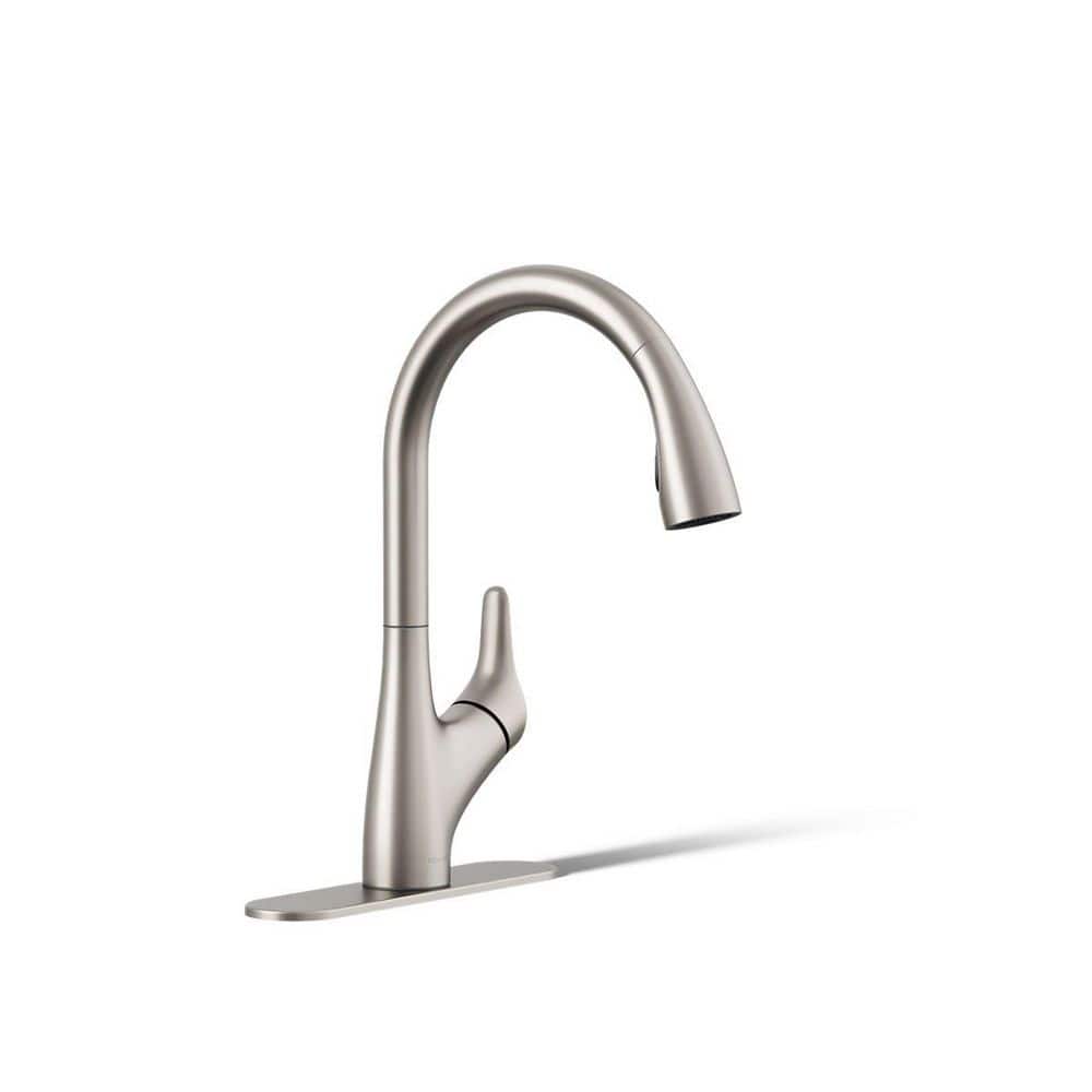 KOHLER Rival Single Handle 2-Spray Patterns Pull-down kitchen sink ...