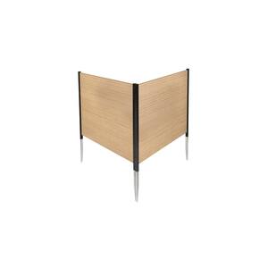 Enclo Privacy Screens Lincoln 3.5 ft x 3.6 ft. Charcoal Vinyl Screen ...