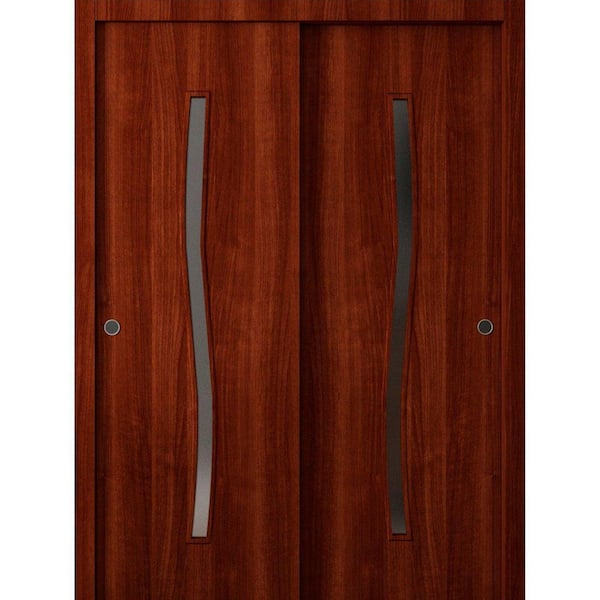 Sartodoors 3012 84 in. x 96 in. Sold Core Walnut Franko Color Wood ...