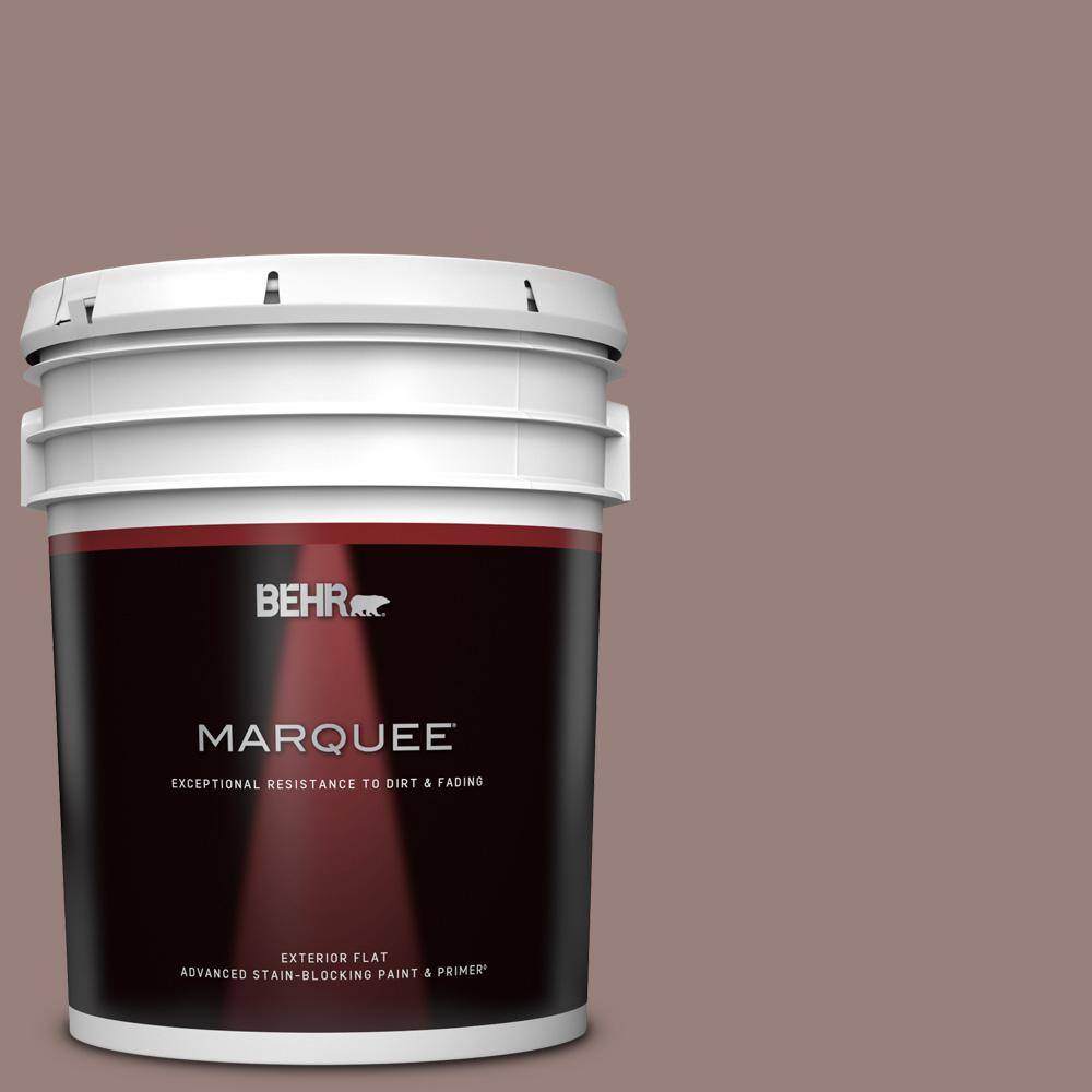 BEHR MARQUEE 5 gal. #N130-5 Mystere Flat Exterior Paint & Primer 445405 ...