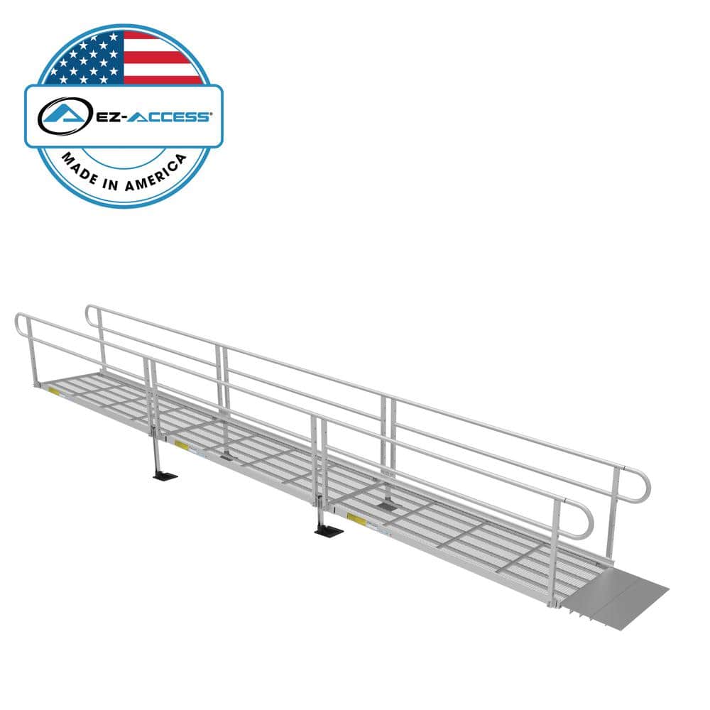 EZ-ACCESS PATHWAY 3G 24 ft. Wheelchair Ramp Kit with Expanded Metal ...
