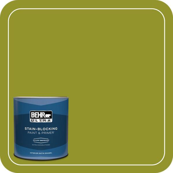 BEHR ULTRA 1 qt. #P350-7 Lazy Lizard Extra Durable Satin Enamel ...