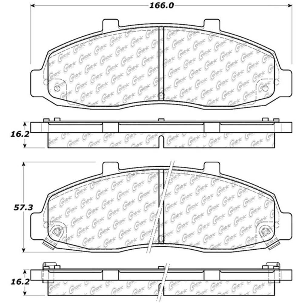 Centric Parts Disc Brake Pad Set 301.06790 - The Home Depot