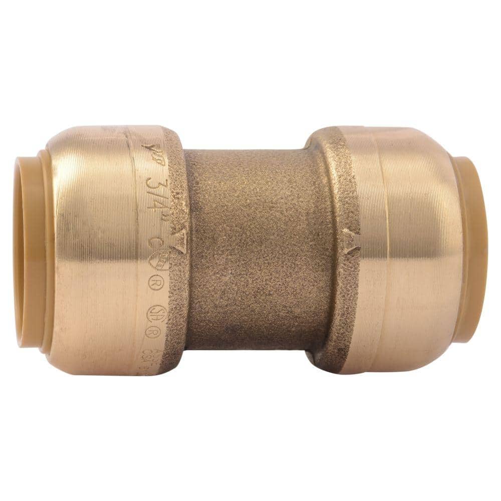 SharkBite 3/4 in. Brass Push-to-Connect Coupling (10-Pack) U016LFCP ...