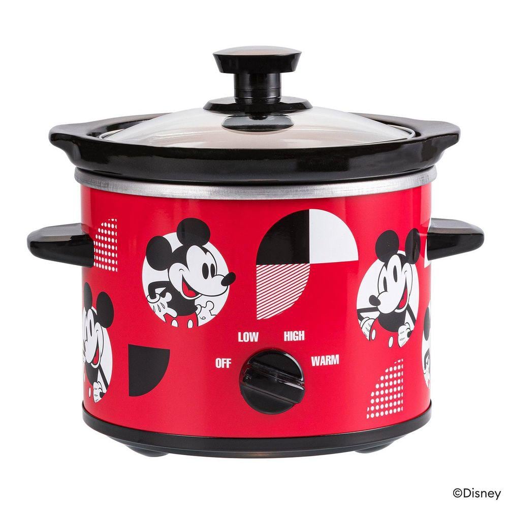 Uncanny Brands 2-Qt Disney Mickey Mouse Slow Cooker Red SC2-DIM-MM1 ...