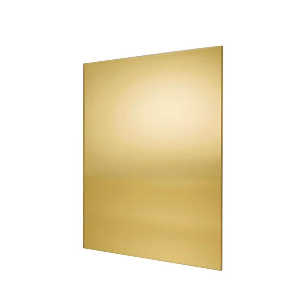 Pro Space 12 in. x 24 in. x 1/8 in. Gold Thick Acrylic Square Mirror ...