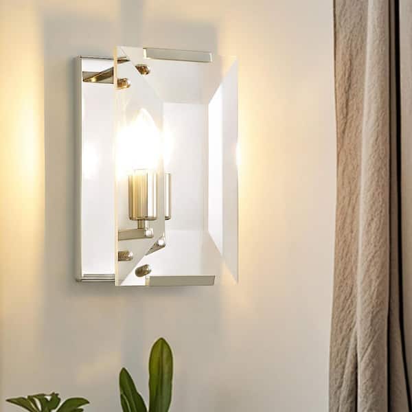 WDETR 10.2 in. Length 1-Light Chrome Modern Wall Sconces with ...