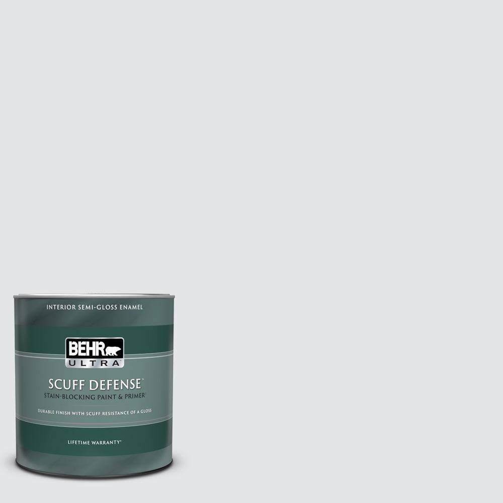 BEHR ULTRA 1 qt. #MQ3-31 Dutch White Extra Durable Semi-Gloss Enamel ...