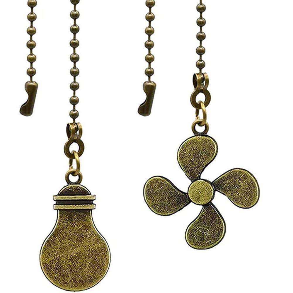 phyfalip 12 Inch Bronze Ceiling Fan Pull Chains with Decorative ...