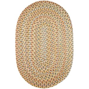 Rhody Rug Revere Olive 2 ft. x 4 ft. Oval Indoor/Outdoor Braided Area ...