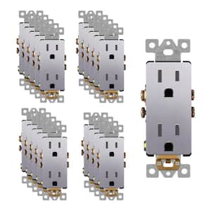 ENERLITES 15 Amp Decorator Duplex Outlet Receptacle, Tamper Resistant ...