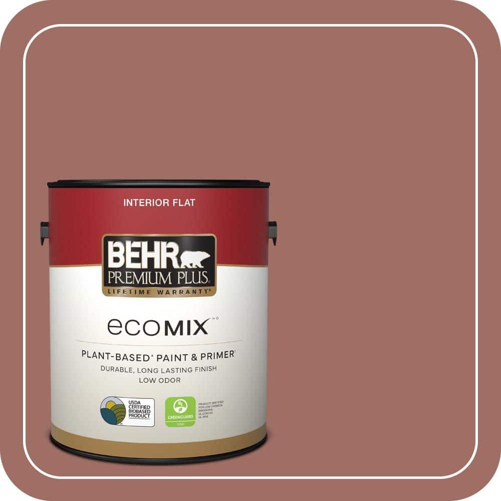 BEHR PREMIUM PLUS 1 gal. #190F-5 Brandy Flat EcoMix Plant-Based ...