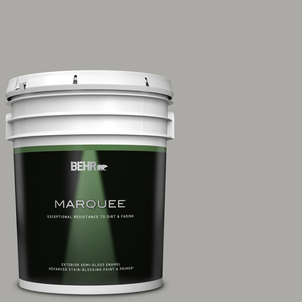 BEHR MARQUEE 5 gal. #PPU18-14 Cathedral Gray Semi-Gloss Enamel Exterior ...
