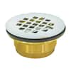 EZ-FLO 2 in. Brass IPS No-Caulk Shower Drain 15306 - The Home Depot