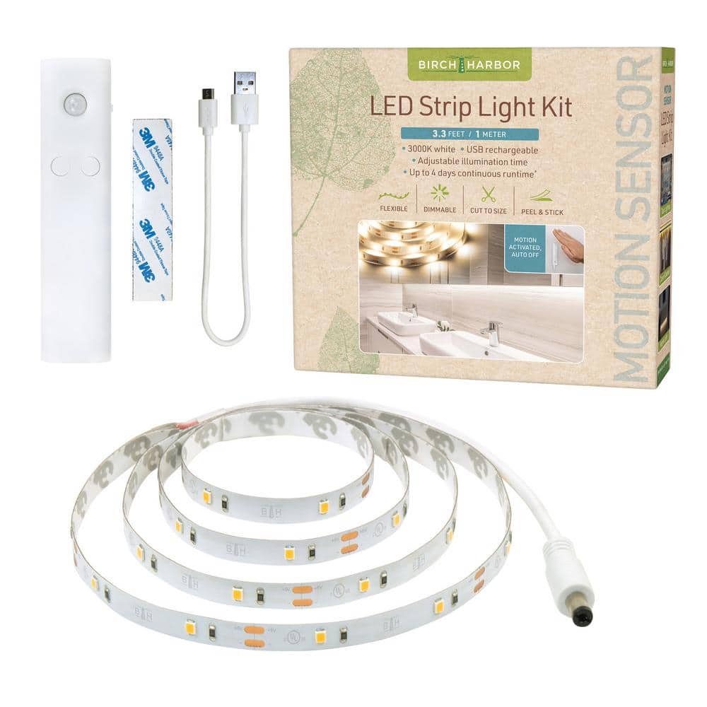 birchlighting 3 ft. Motion Sensor LED Strip Light Kit 314120 - The Home ...