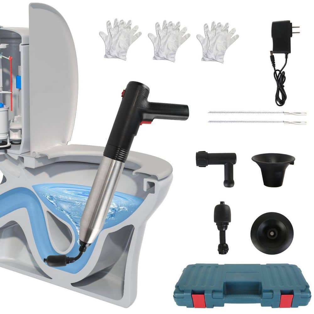 Tahanbath Electric Toilet Plunger: High-Pressure Air Drain Blaster with ...