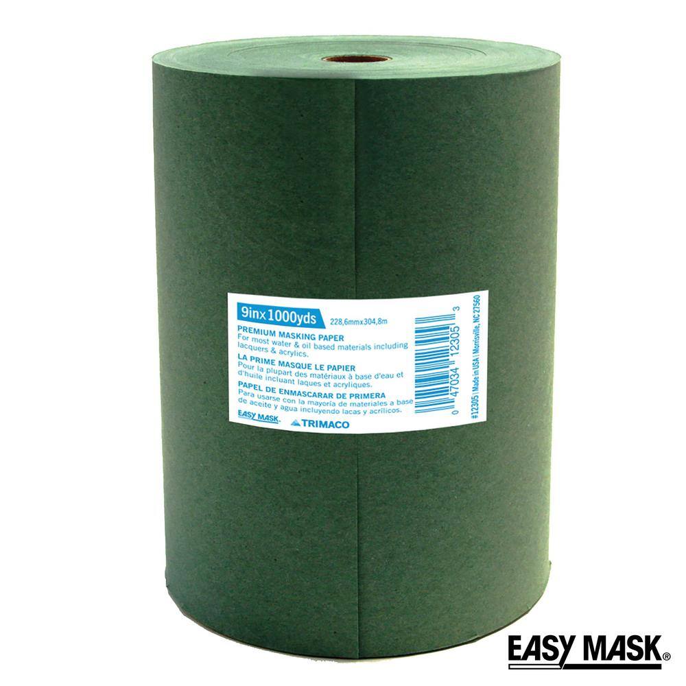 TRIMACO Easy Mask 9 IN. X 1000 FT. Green Premium Masking Paper 12305 ...