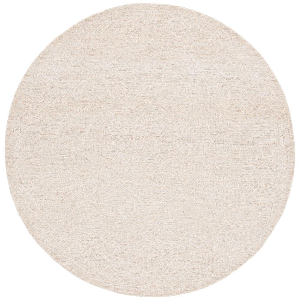 SAFAVIEH Ebony Gold/Ivory 6 ft. x 6 ft. Geometric Round Area Rug ...