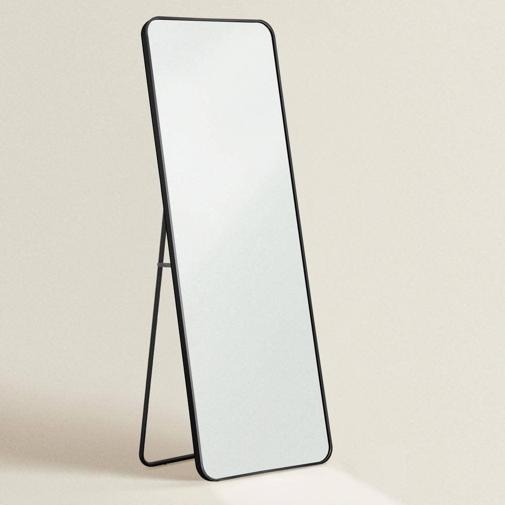 NEUTYPE 21 in. W x 64 in. H Full Length Modern Round Corner Mirror in ...