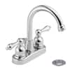 Westbrass 4 in. Centerset 2-Handle High-Arc Bathroom Faucet in Polished ...