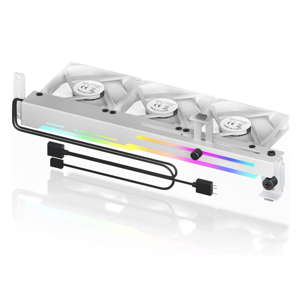 Lukyamzn Graphics Card Cooler with ARGB 5V 3Pin LED and Three 80mm Fans ...