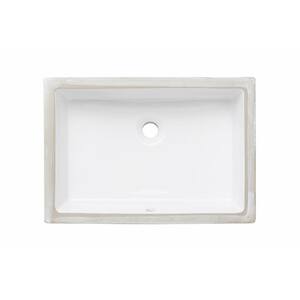 TOTO 21 in. Undermount Bathroom Sink with CeFiONtect in Cotton White ...