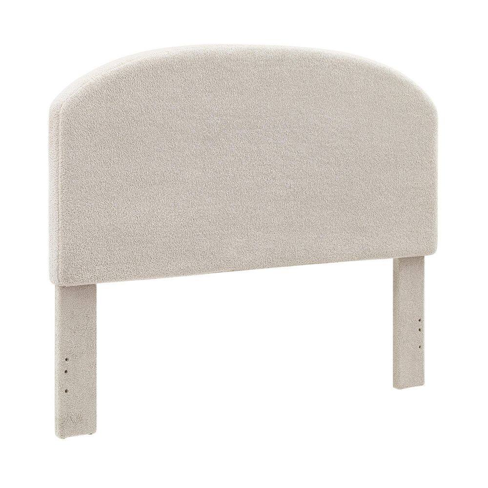 Linon Home Decor Winlsow Beige Sherpa Full/Queen Upholstered Headboard ...