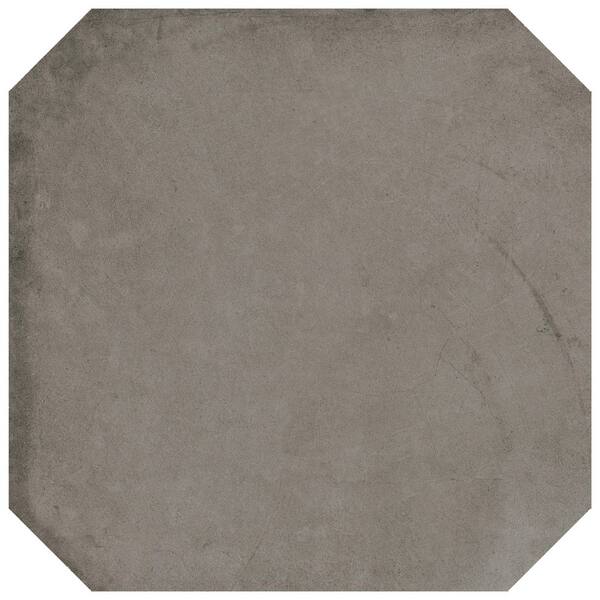 Merola Tile Laverton Octagon Beige with Taco Grafito 8 in. x 8 in ...