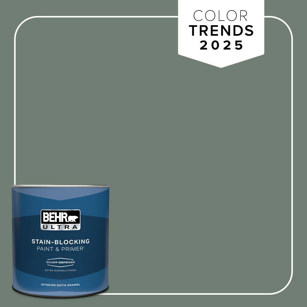 BEHR ULTRA 1 qt. #N420-5 Boreal Extra Durable Satin Enamel Interior ...