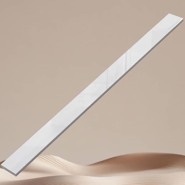 Getpro 48 in. W White Vanity Backsplash for Bathroom Solid Surface ...