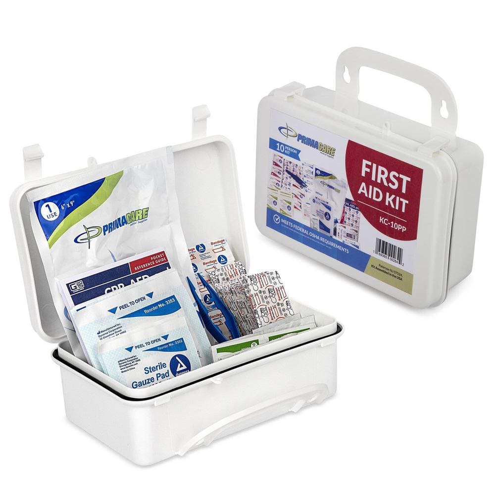 PLUMBFLEX 96-Piece 10-Person OSHA Poly First Aid Kit KC-10PP - The Home ...