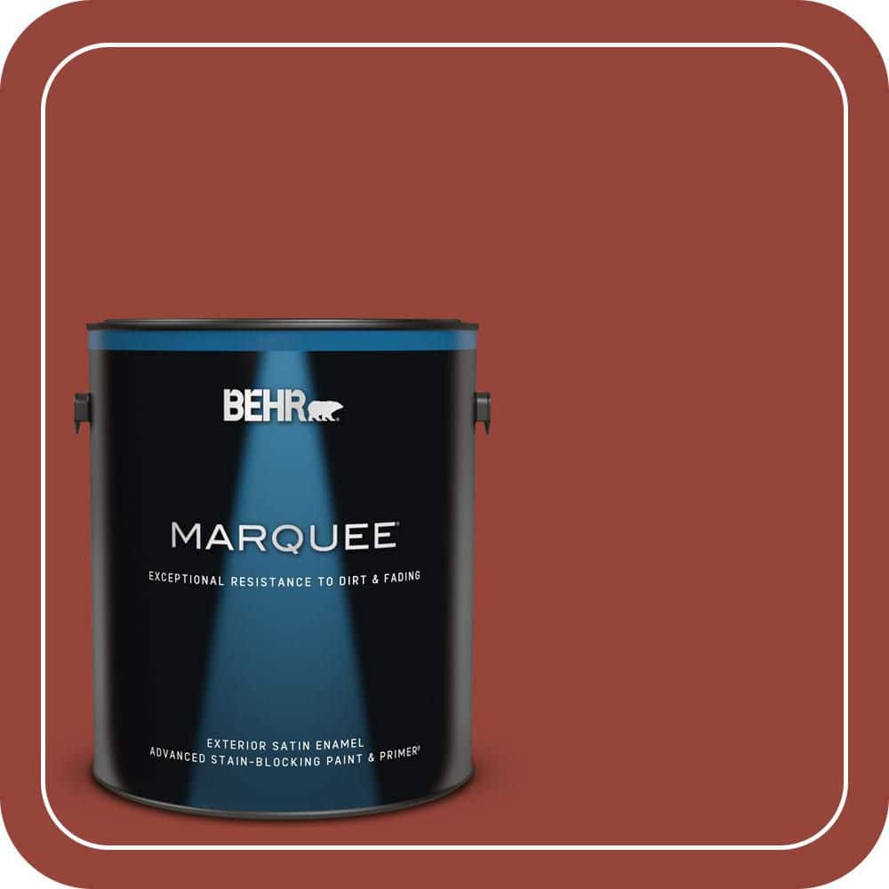 BEHR MARQUEE 1 gal. #PPU2-17 Morocco Red Satin Enamel Exterior Paint ...
