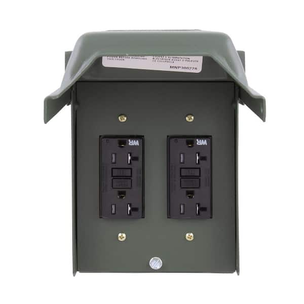 Midwest Electric Products 2-20 Amp Backyard Outlet with GFCI ...