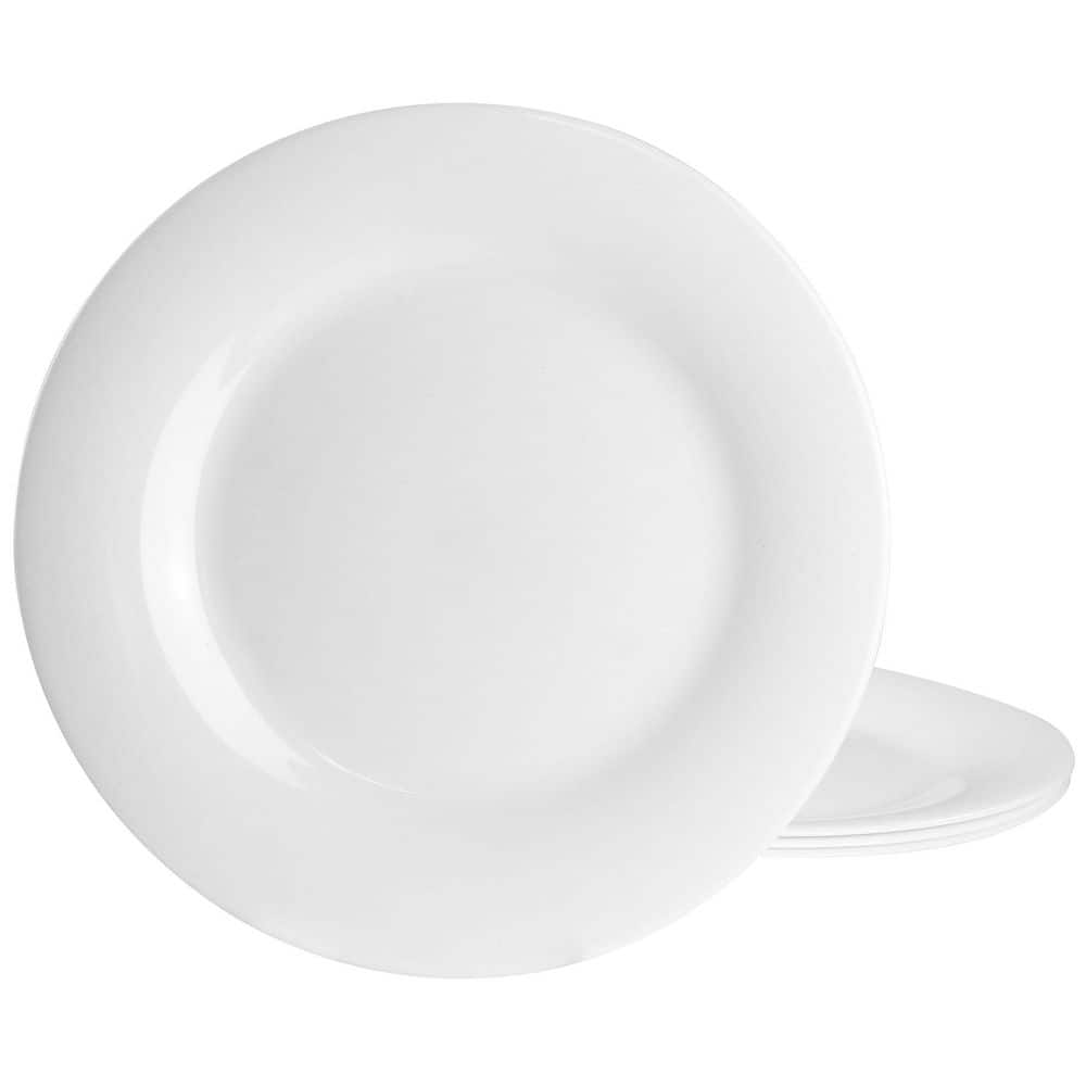 Gibson Ultra Ultra Farthington 4 Piece Tempered Opal Glass Dinner Plate ...