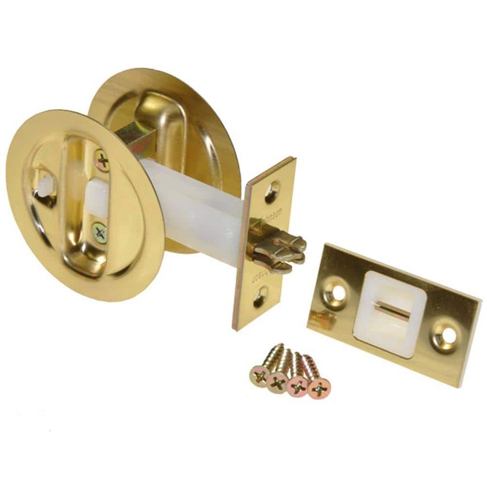Johnson Hardware Bright Brass Pocket Door Privacy Lock 15213PK1 - The ...