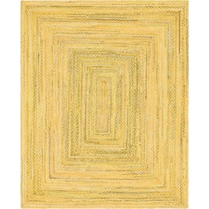Unique Loom Braided Chindi Ivory 6 ft. x 9 ft. Area Rug 3142738 - The ...