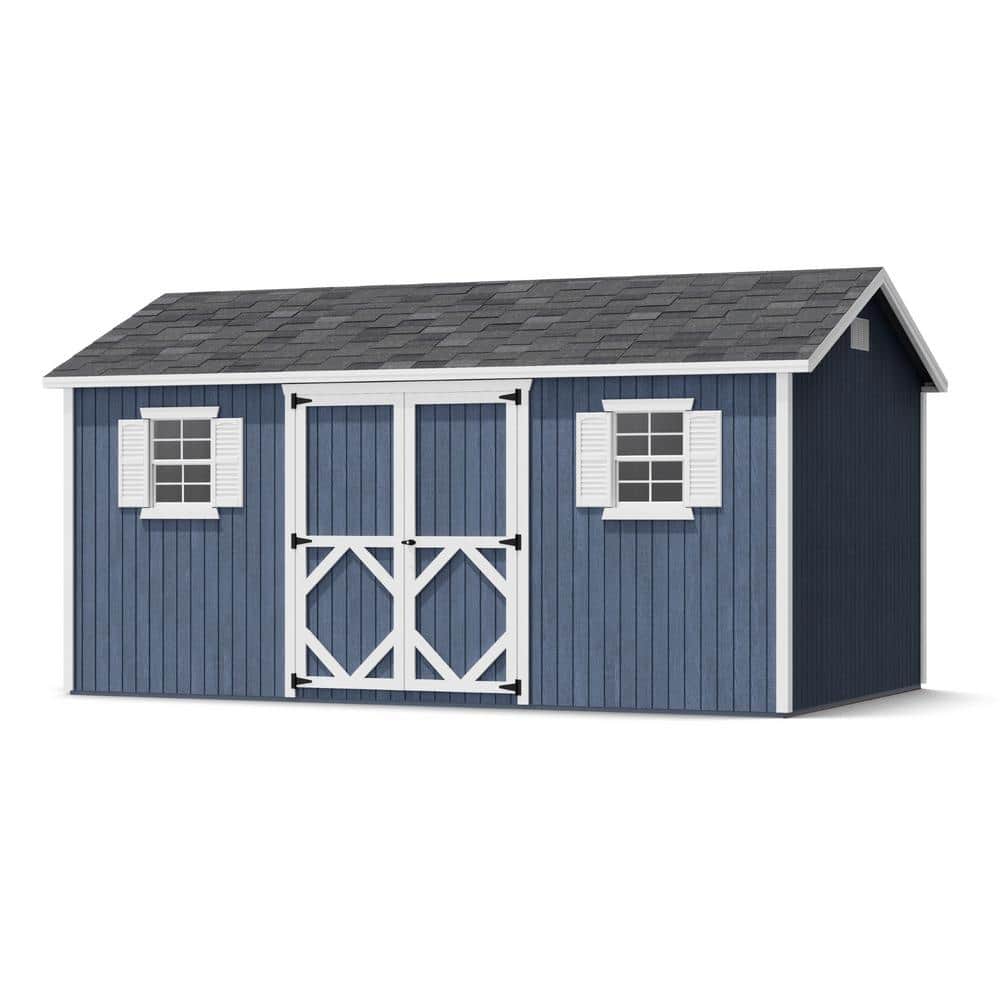 Little Cottage Co. Classic Workshop 8 ft. x 16 ft. Outdoor Wood Storage ...
